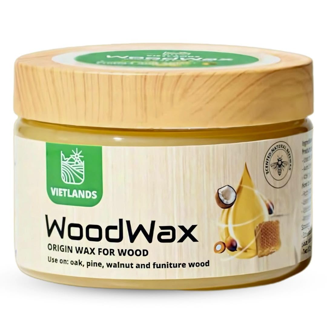 Amazon.com: Vietlands Wood Wax Natural Beewax 8.8 Oz, Wood Furniture ...