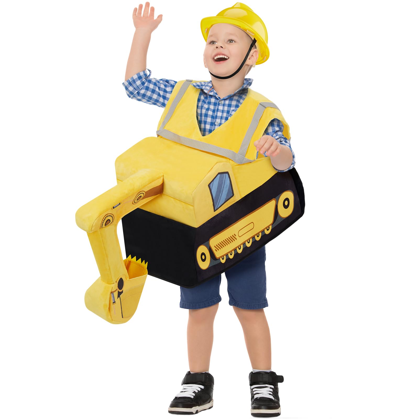 Amazon.com: Toulite Halloween Digger Ride on Child Costume Yellow 3D ...