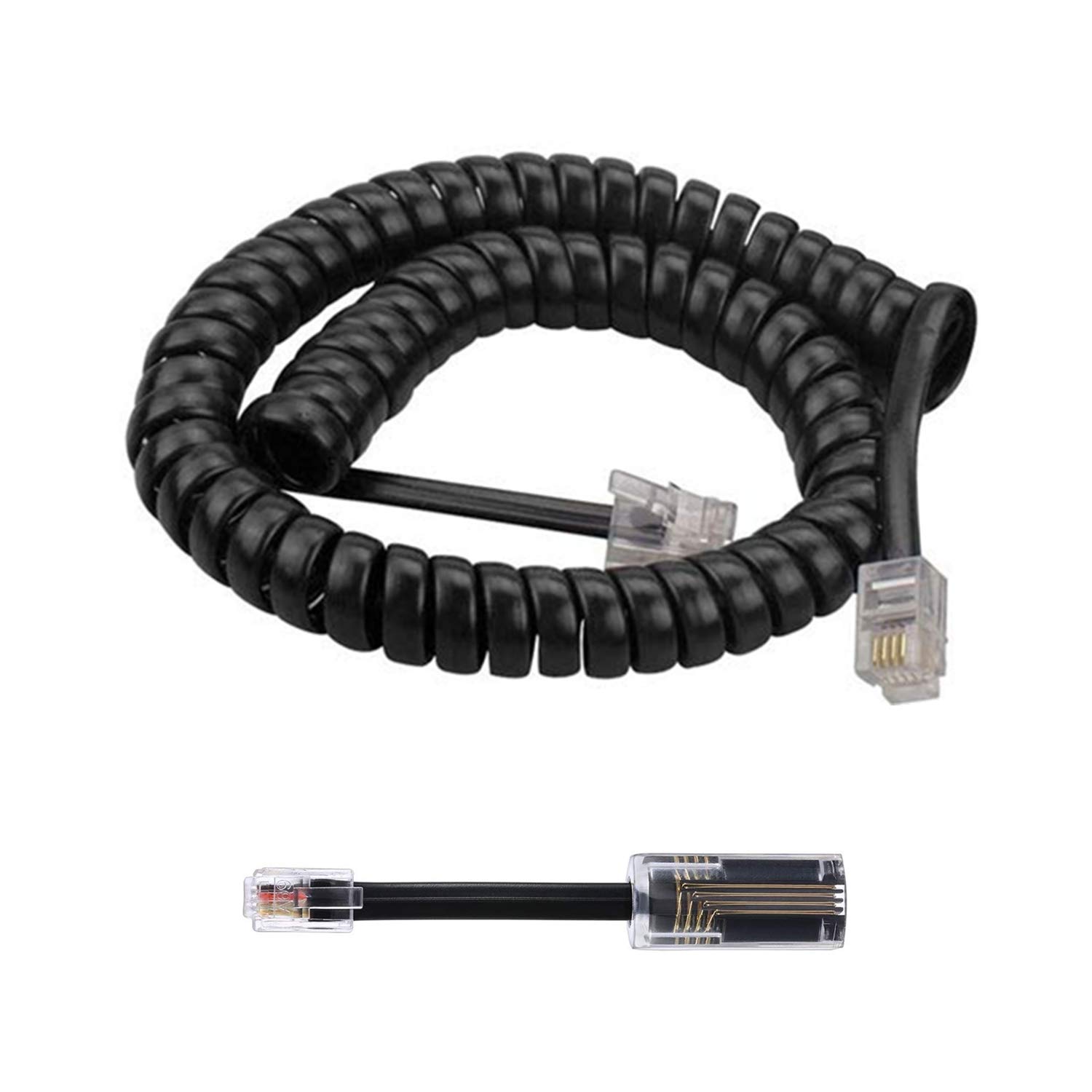 Amazon.com: Telephone Cord Detangler,AIMIJIA Black Coiled Telephone ...