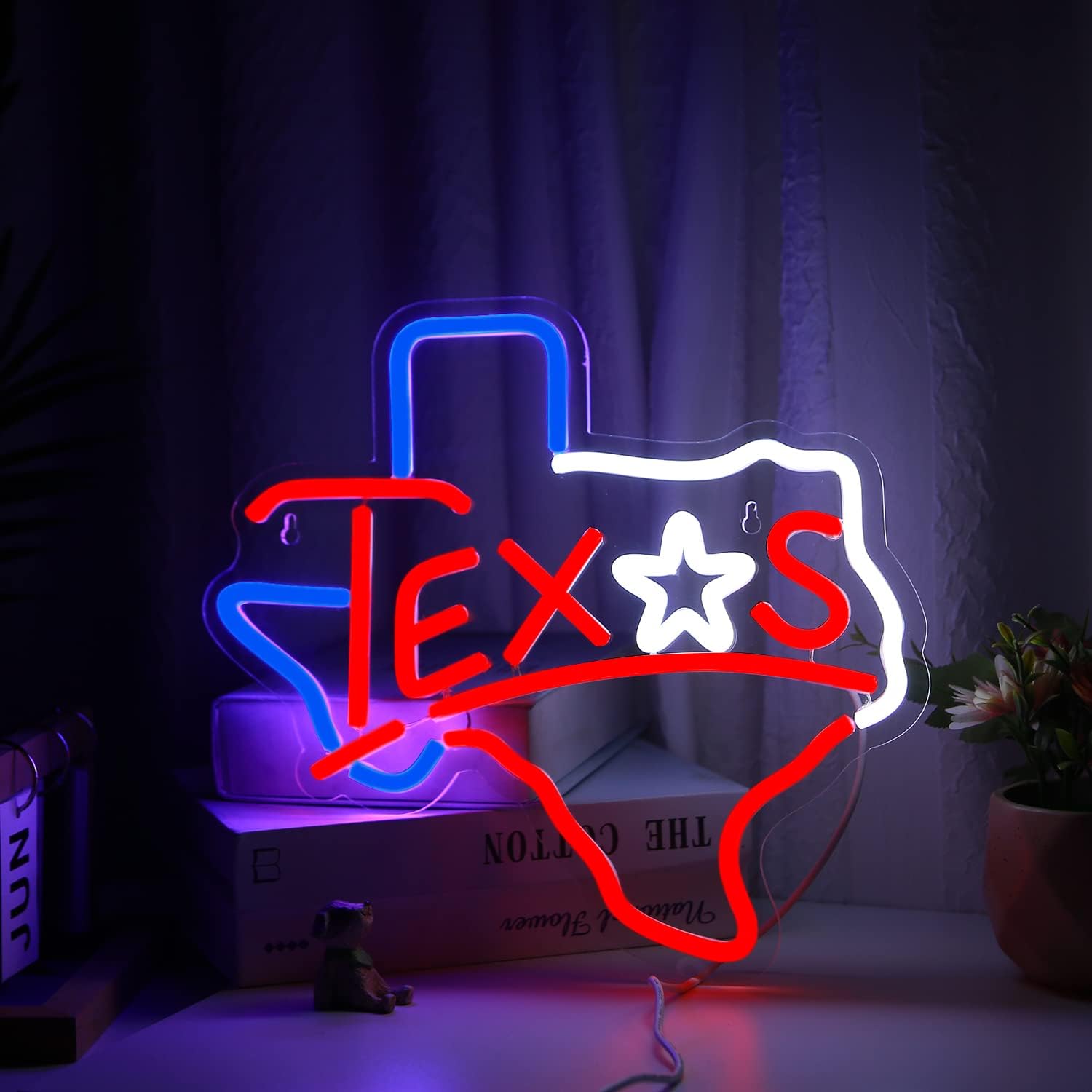 Amazon.com : TEXAS Longhorn Neon Sign for Wall Decor -Adjustable ...