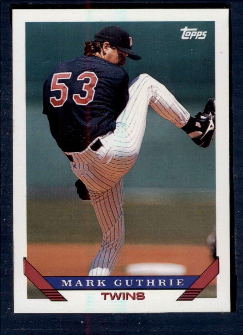 Amazon.com: 1993 Topps Baseball #777 Mark Guthrie Minnesota Twins ...