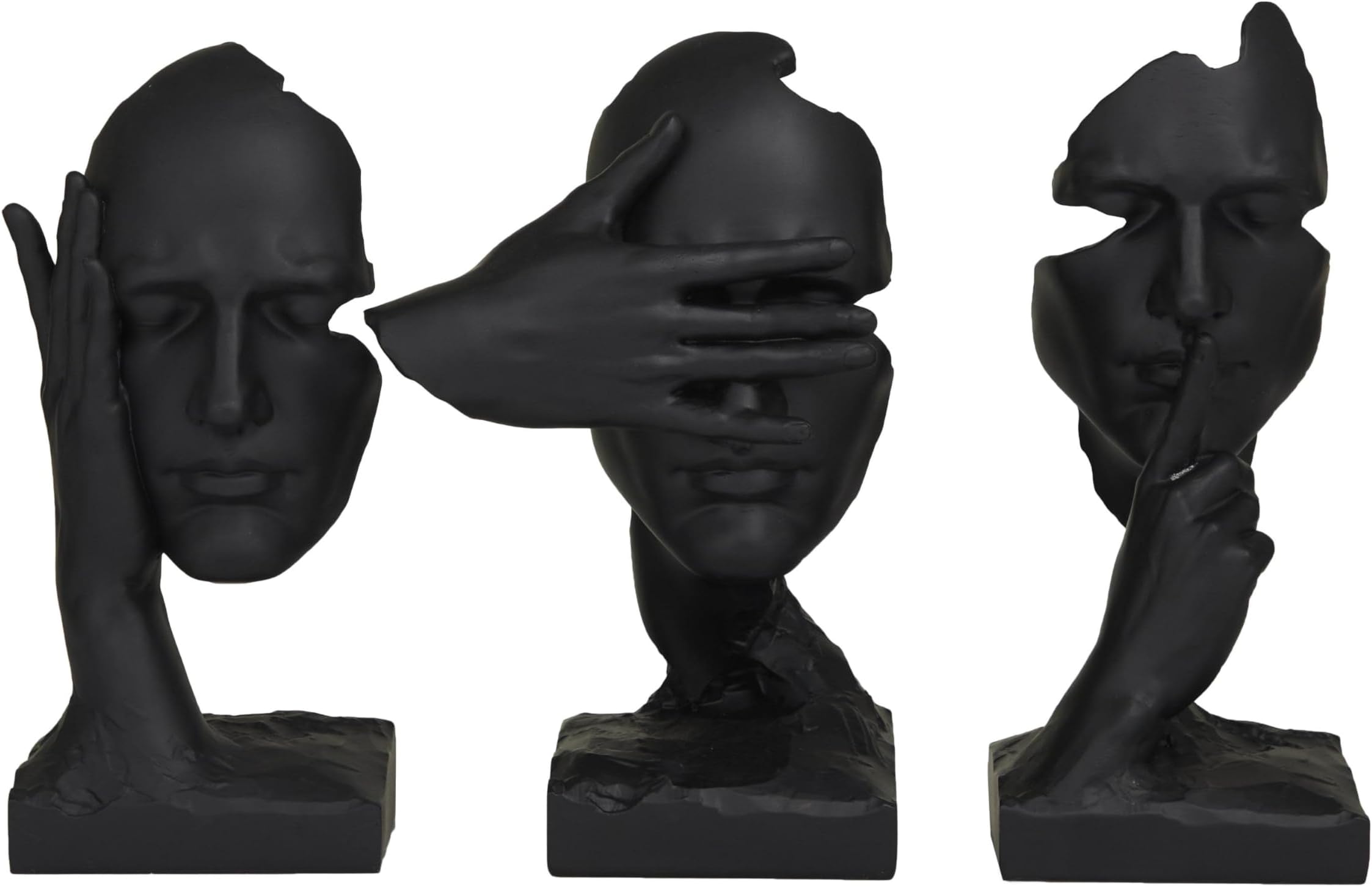 Amazon.com: Deco 79 Polystone Mask Handmade Decorative Sculpture Carved ...