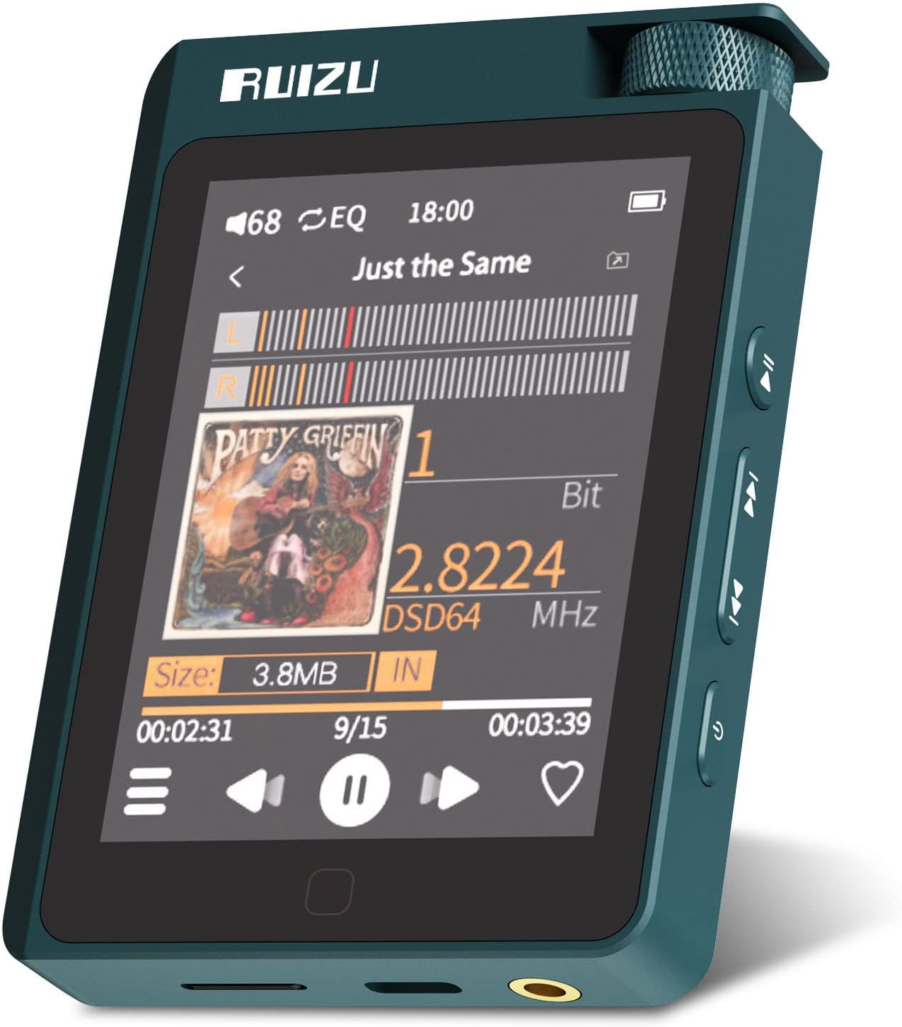 RUIZU 64GB HiFi Lossless MP3 Player with Bluetooth WiFi, DSD High ...