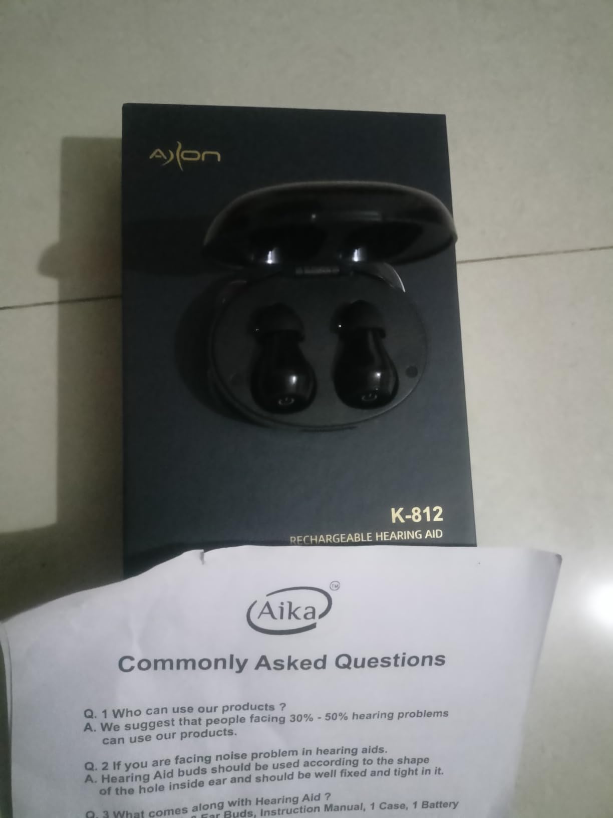 Aika Wireless Rechargeable Hearing Aid Sound Enhacement Machine for Hearing Loss Ear upto 65% ...