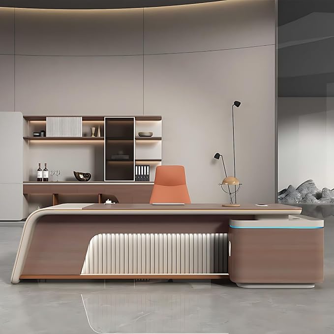 Amazon.com: ZGNBSD Executive Desk - Modern Executive Desk with Power ...