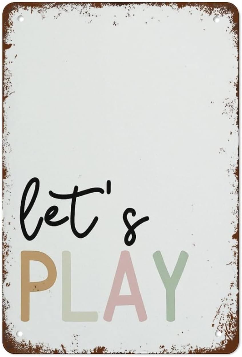 Amazon.com : Playroom Wall Art Metal Tin Sign Playroom Posters Playroom ...