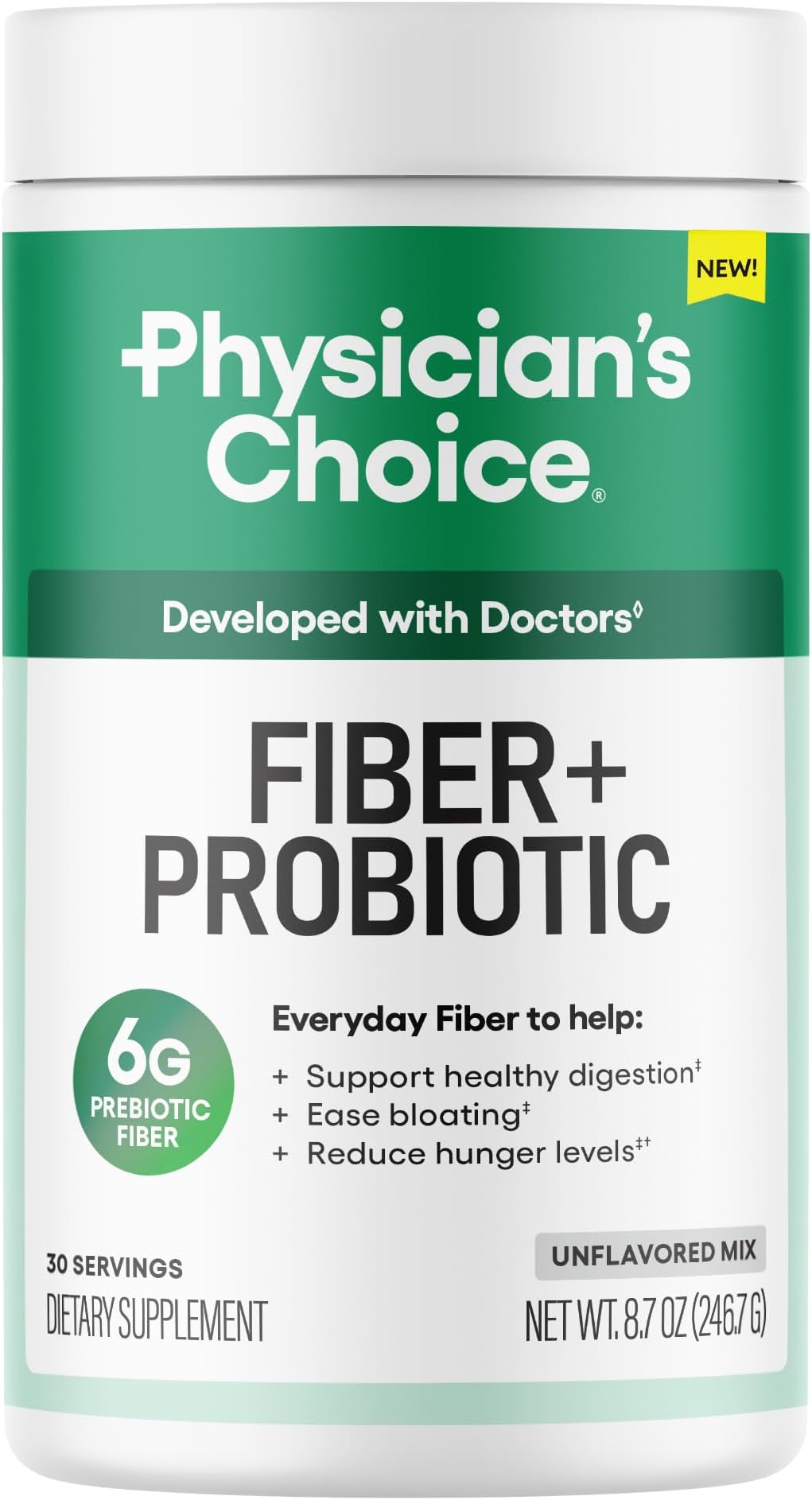 Amazon.com: Physician's CHOICE Fiber & Probiotic Powder - Supports ...