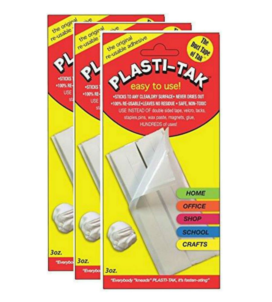 Amazon.com: Plasti-Tak The Original - Masilla adhesiva reutilizable de ...