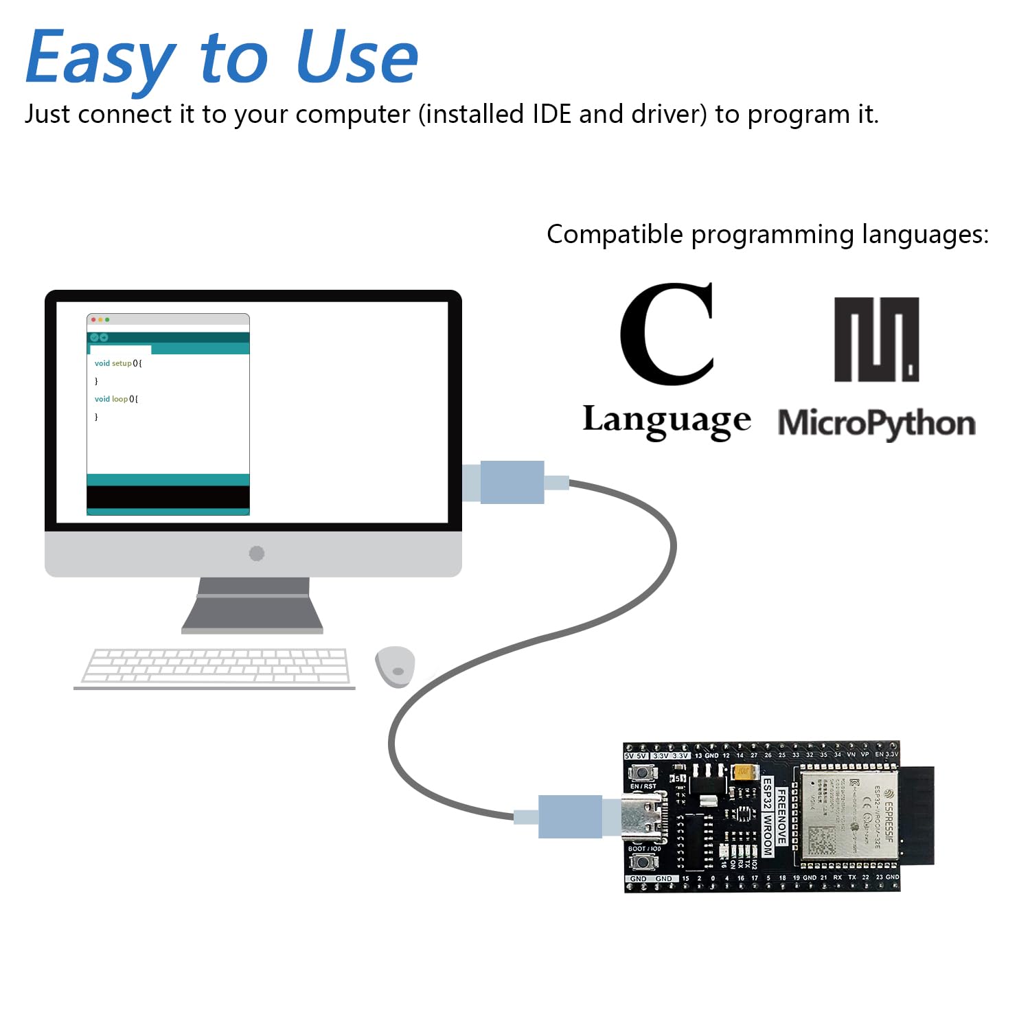 FREENOVE ESP32-S3-WROOM CAM Board (Compatible With Arduino, 52% OFF