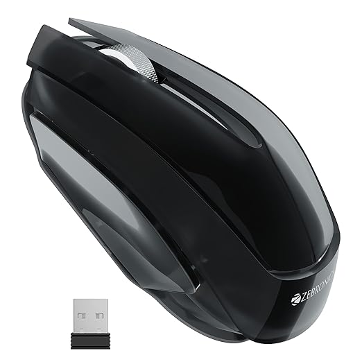 Amazon.in: Buy ZEBRONICS Clear Wireless Mouse with 2.4GHz Wireless ...