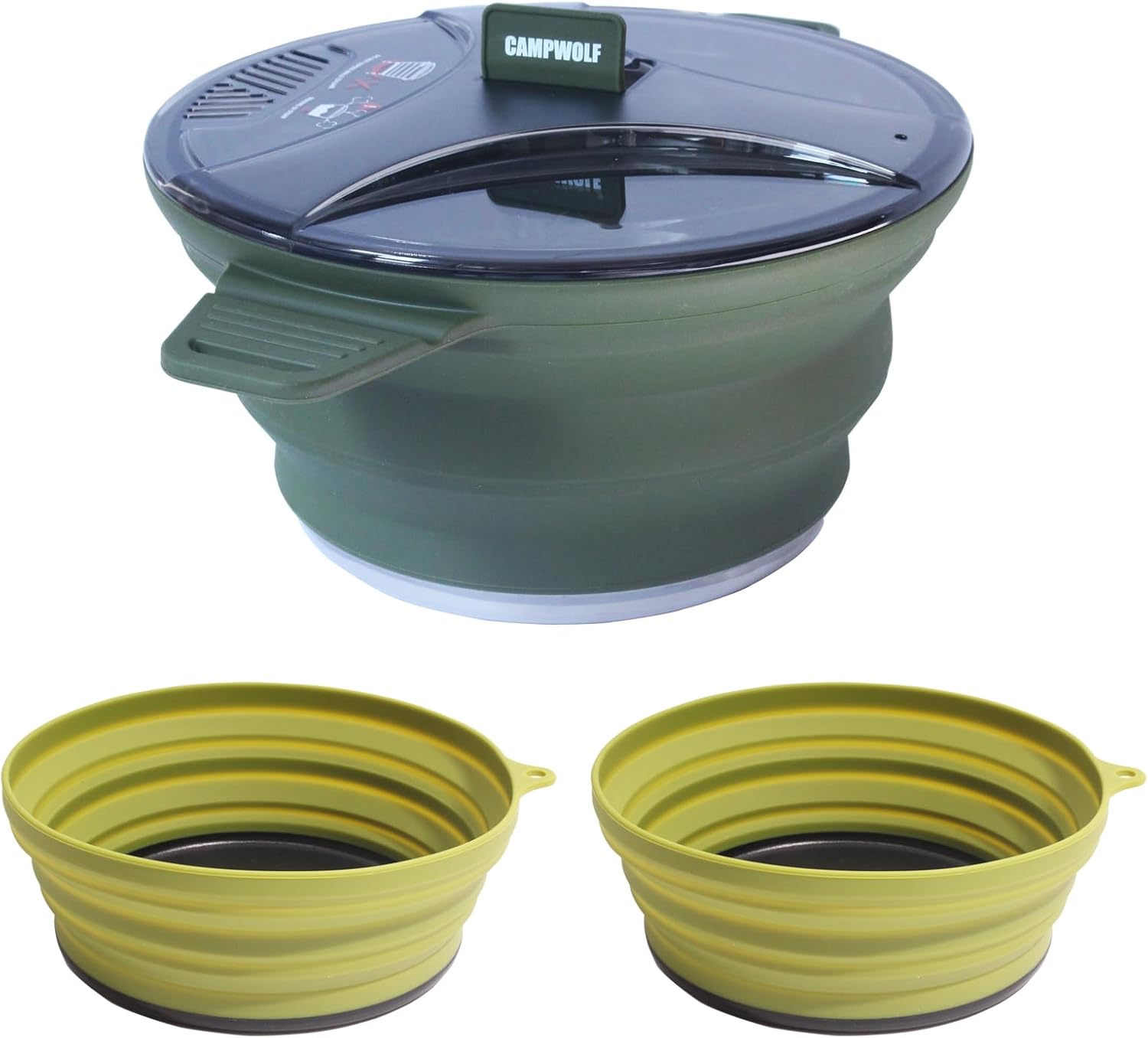 Amazon.com : CAMPWOLF Collapsible Camping Cookware Mess Kit for ...