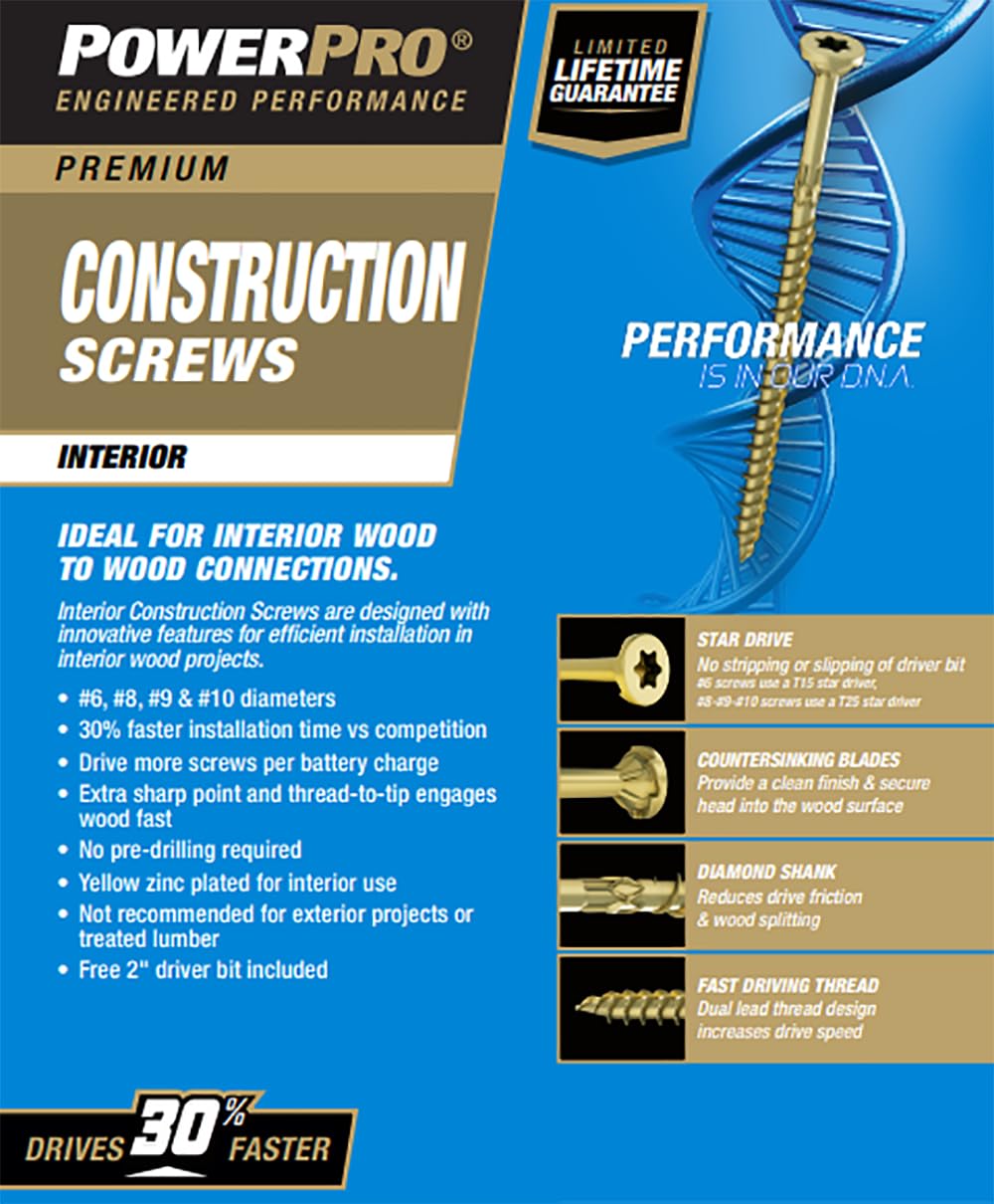 Snapklik.com : 48593 Interior Wood Screws, #10 X 3-1/2", Epoxy Coated ...