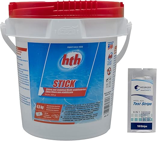 HTH Stick 300g - 4,5kg | Chlore Lent Non Stabilisé - Désinfection ...