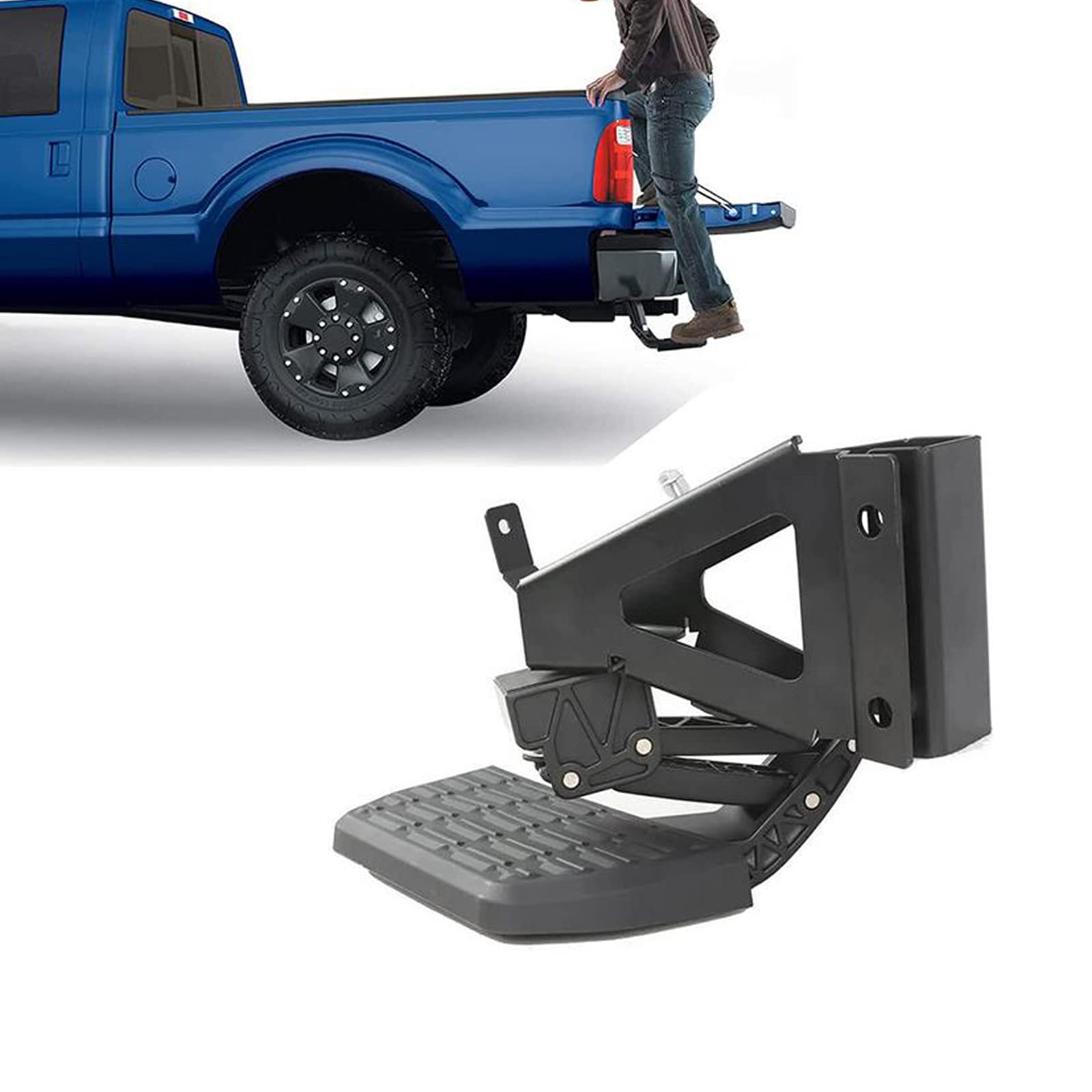 NINTE Rear Bumper Side Bed Step Retractable BedStep for 2015-2022 Ford ...