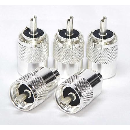 Amazon.co.jp: MP-5 M Connector for 5D-2V/FB Silver Plated, Set of 5, Made in Japan : Electronics