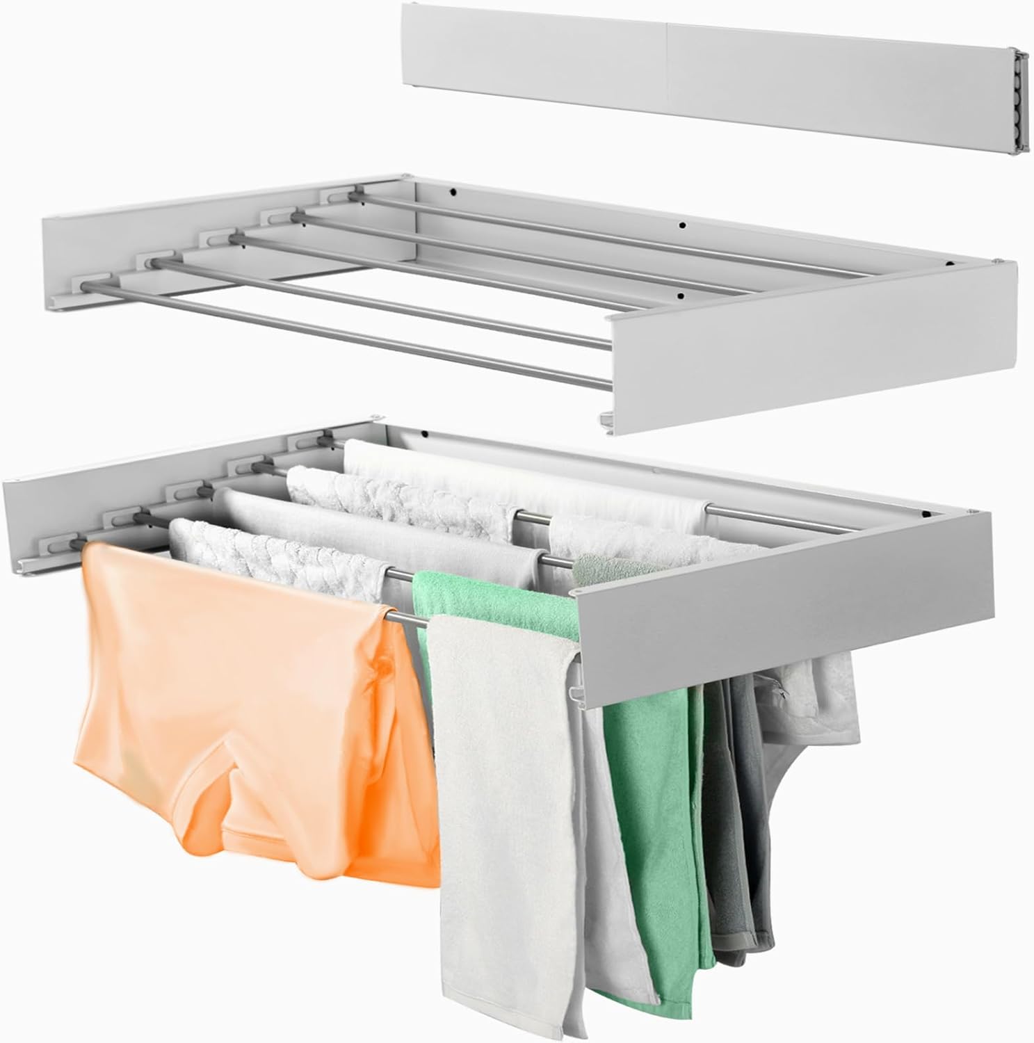 Amazon.com: BRITINE Laundry Drying Rack Collapsible, 40" Foldable Wall ...