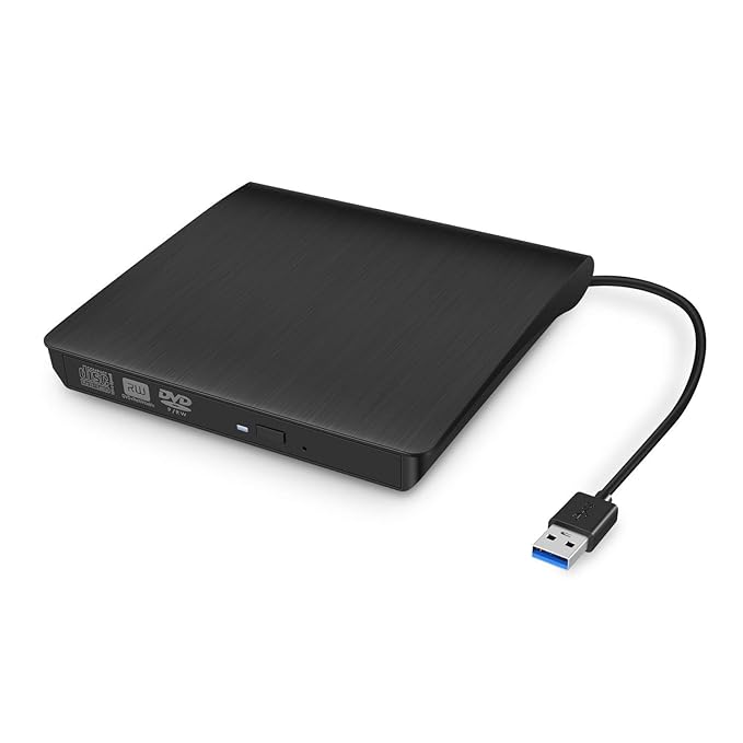 rts Hi-Speed External CD Drive, USB 3.0 Slim Portable External DVD ...