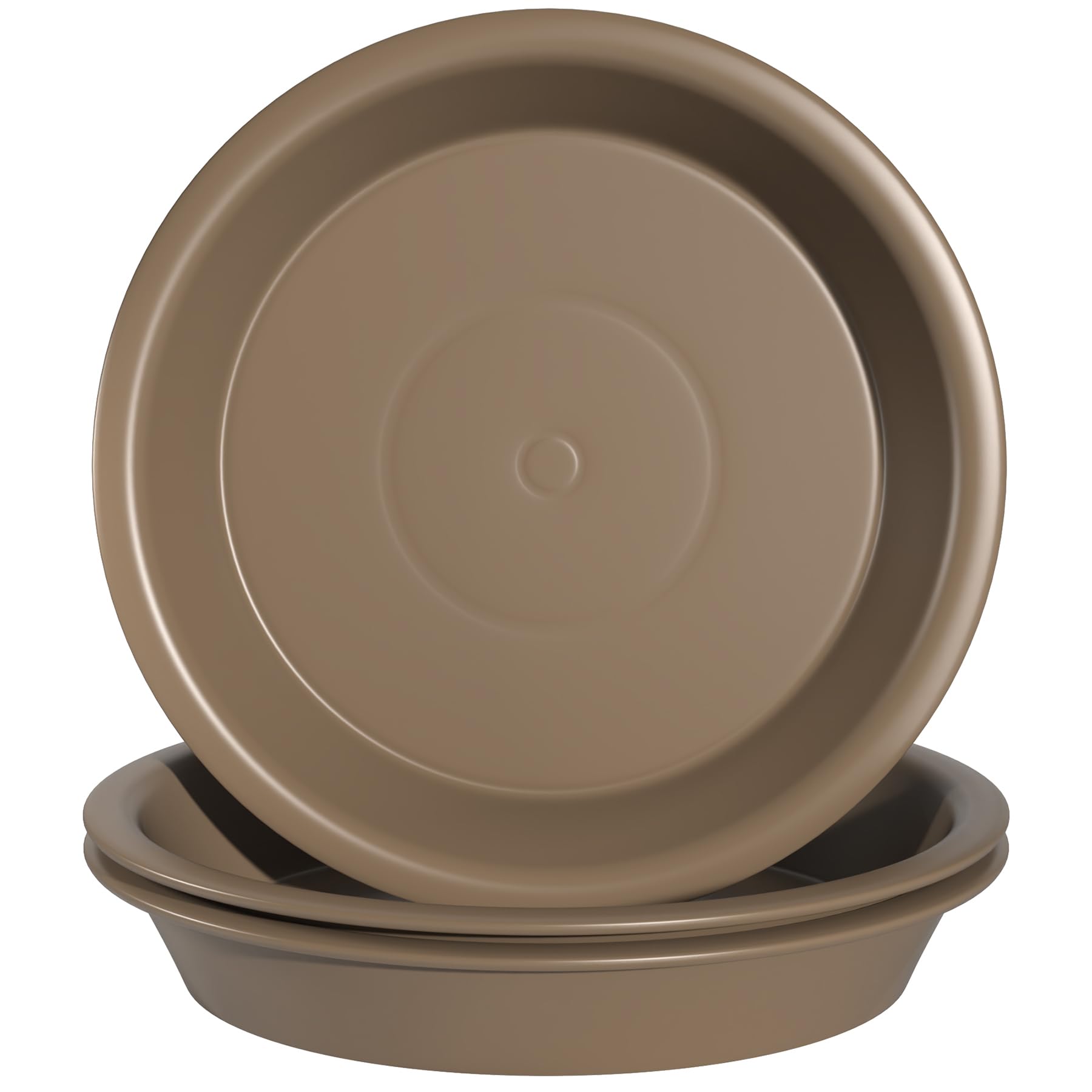 Snapklik.com : Plant Saucers 6 Inch Of 3 Pack Brown Heavy Duty Plastic ...