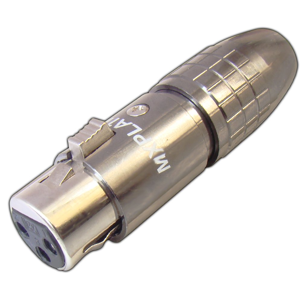 MX XLR 3 PIN MIC Female Connector PIN Gold Plated SELF Locking - MX ...