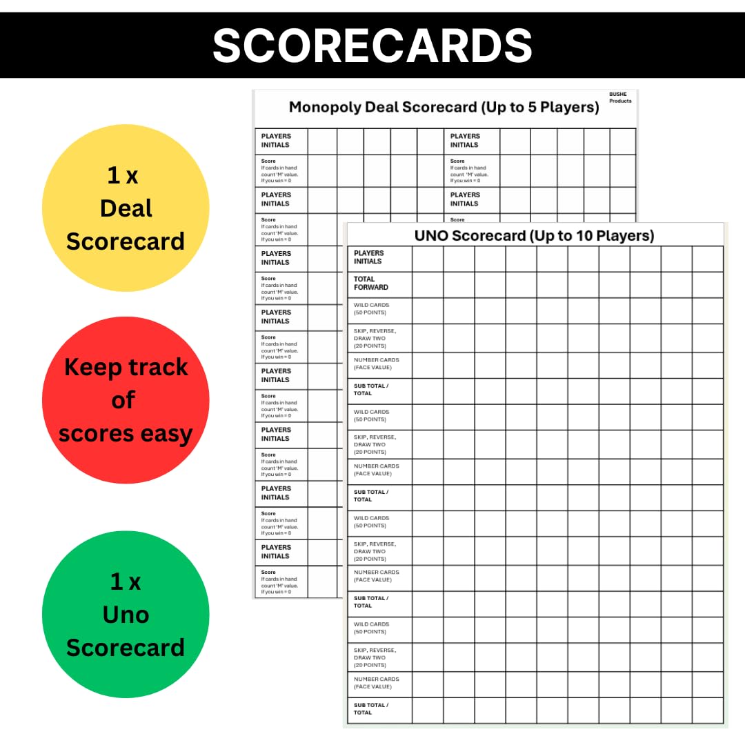 Uno Cards & Monopoly Deal – Card Games Set + Scorecards | Uno Card Game ...