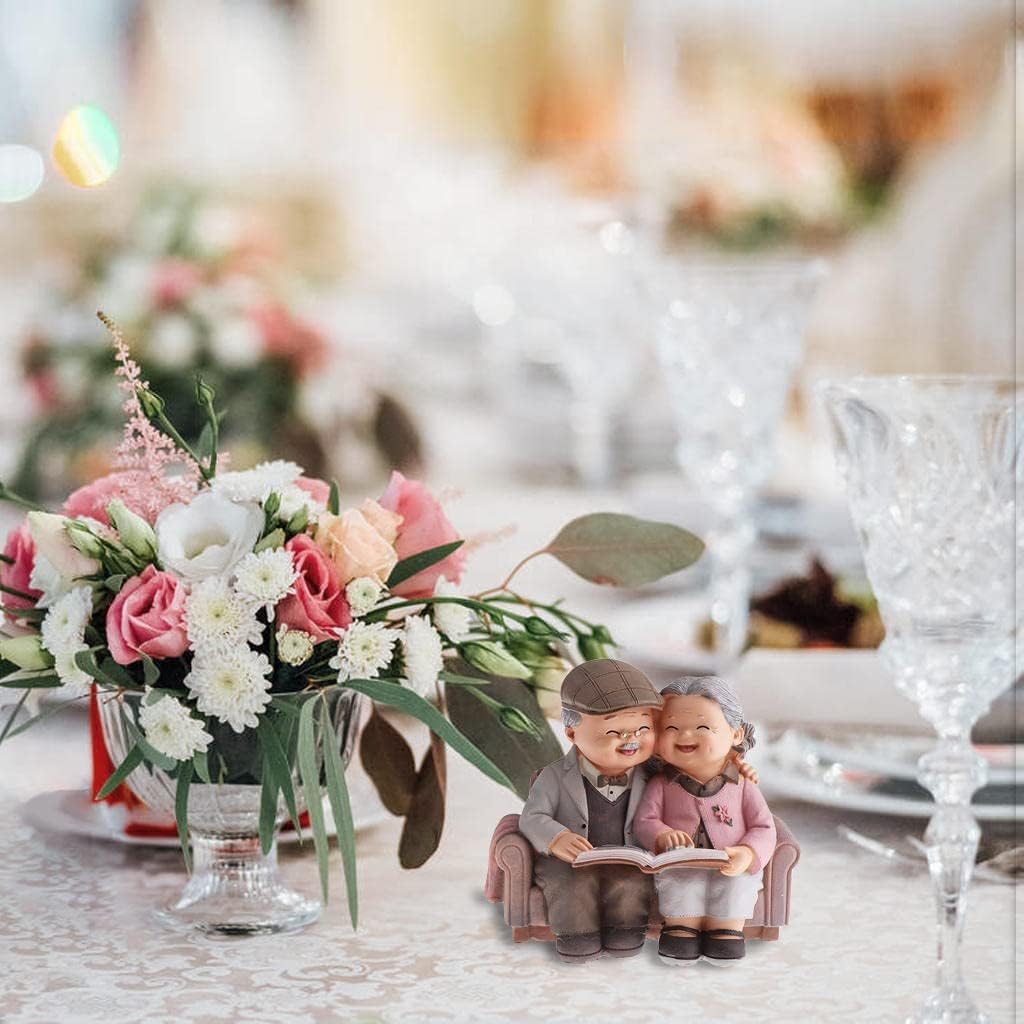 Hoaziacehn Figuras De Resina Para Parejas De Ancianos Figuras De