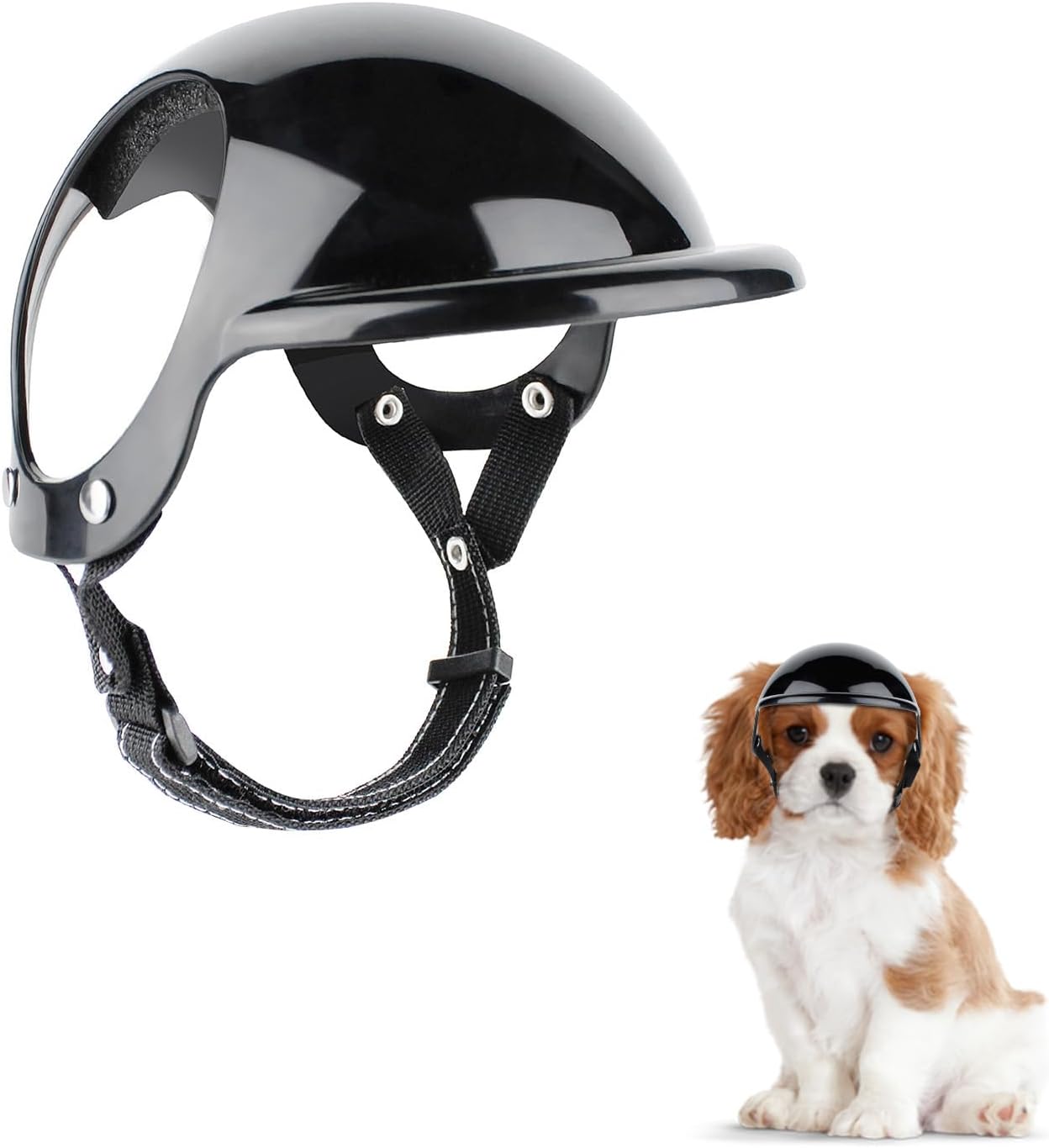 Amazon.com: Billionchains Dog Helmet for Small Dog Pet Helmets with Ear ...