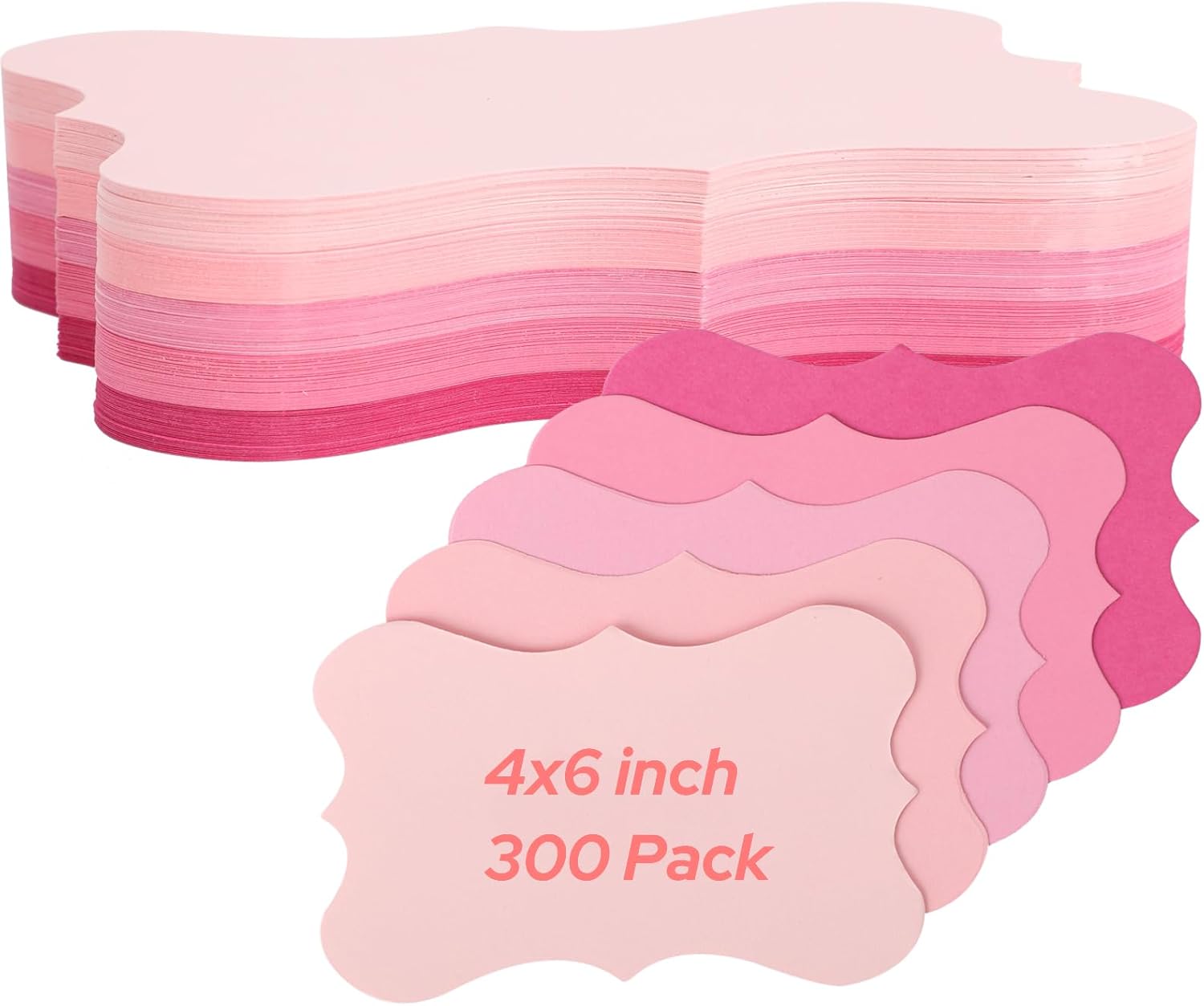 Amazon.com : 300 Pack Pink Index Cards 4x6 Bulk Blank Note Cards Table ...