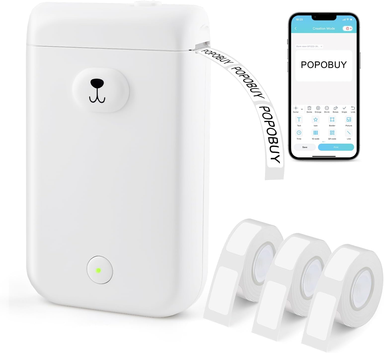 Amazon.com : White Media Labels for Smart Label Printer - SLP-35L ...