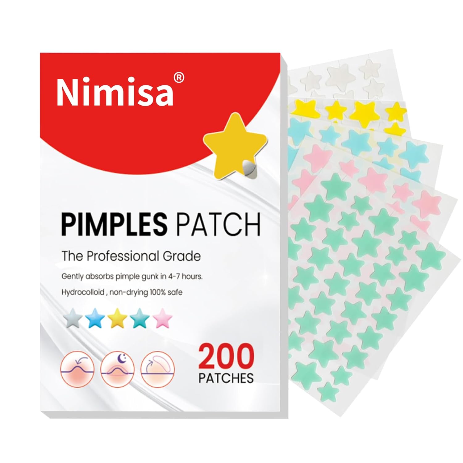 Amazon.com: Pimple Patches for Face, 200Pcs Hydrocolloid Acne Patches ...
