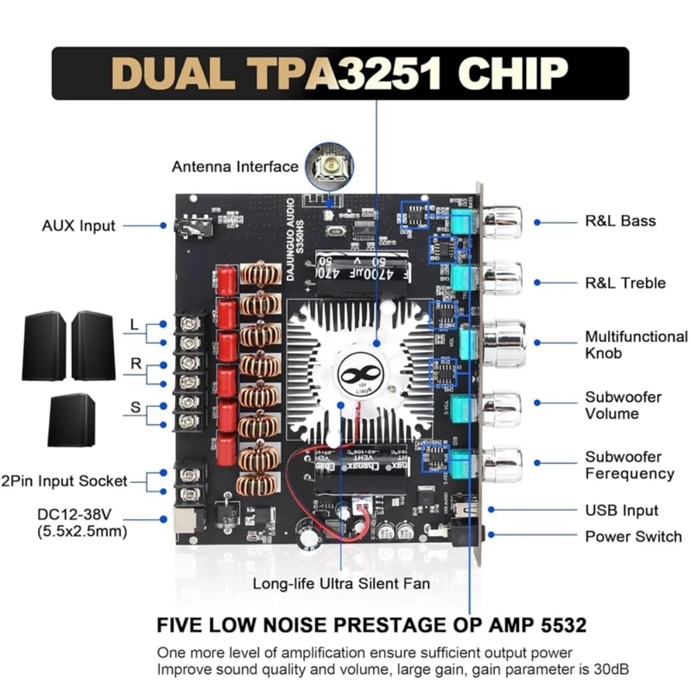 DollaTek Bluetooth 2.1 Channel Amplifier Board CP028446 User Manual