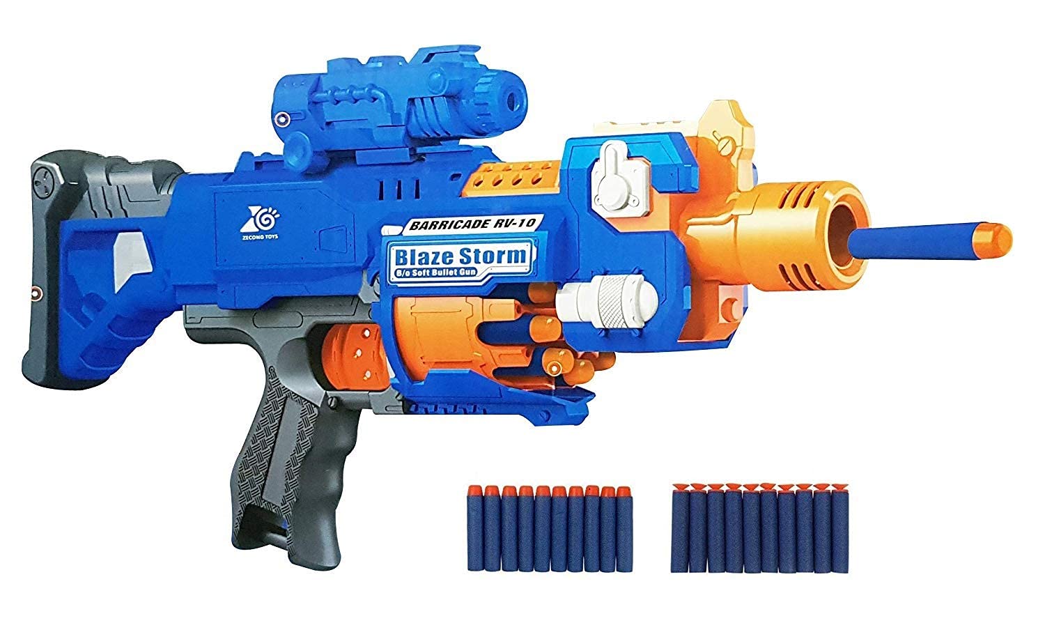 Big Gun Toy Plastic Blaze Storm Manual Soft Suction Bullet Gun Toy with ...