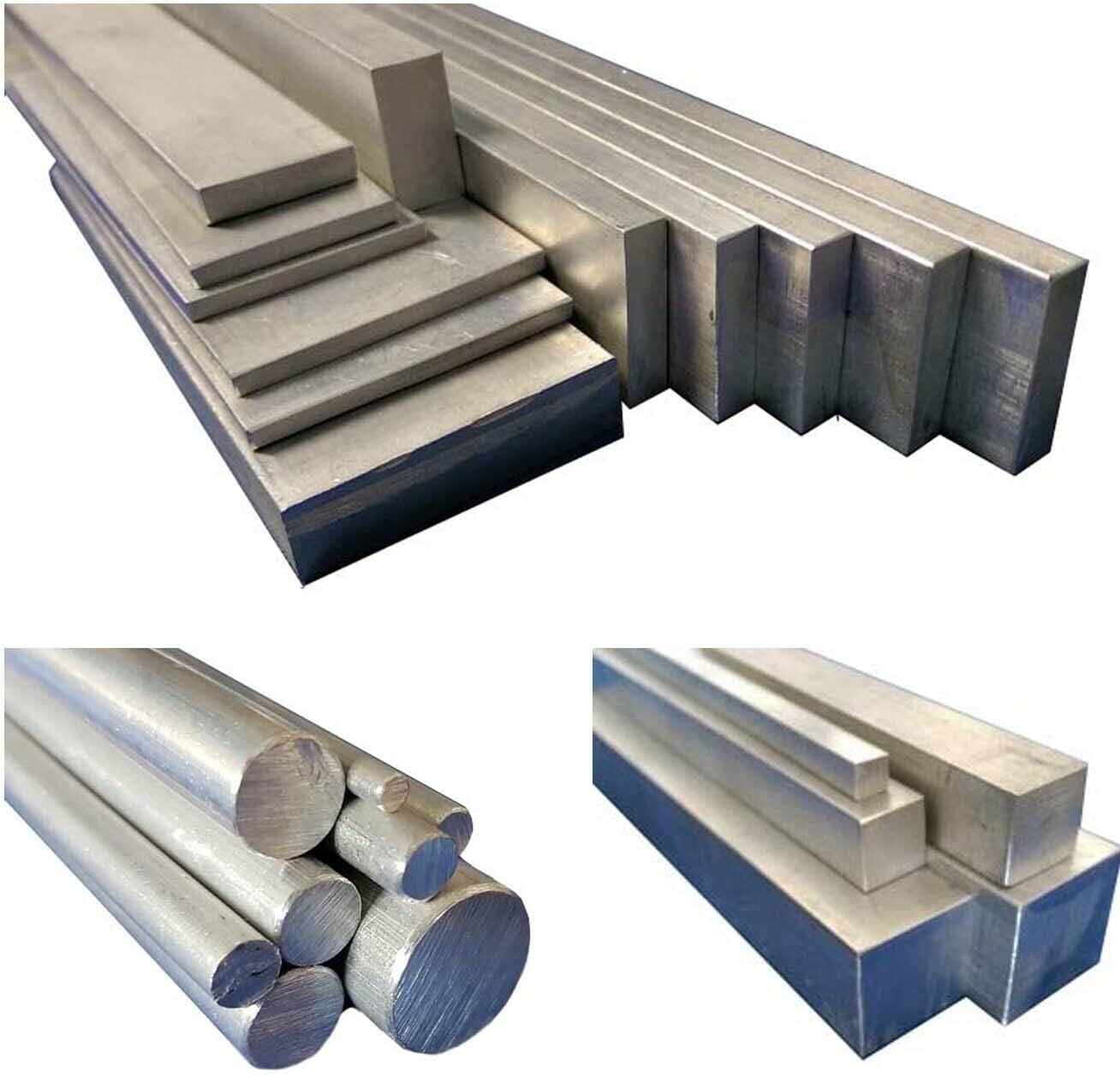 Aluminium, Solid Flat Bar Stock Metal Solid Rod, 50mm to 600mm Long ...