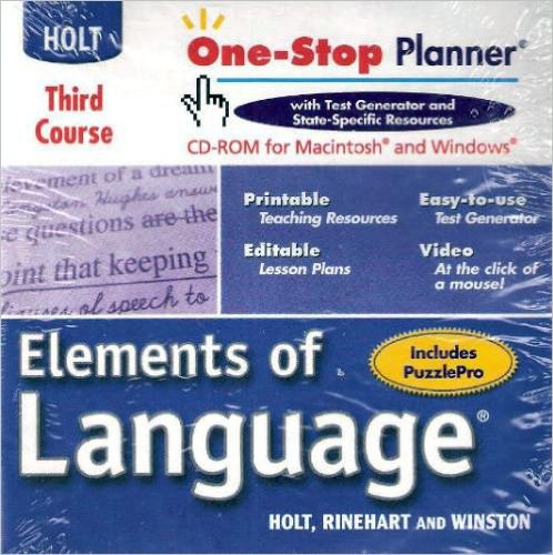 Elements of Language, 3rd Course, One-Stop Planner (CD-Rom for ...
