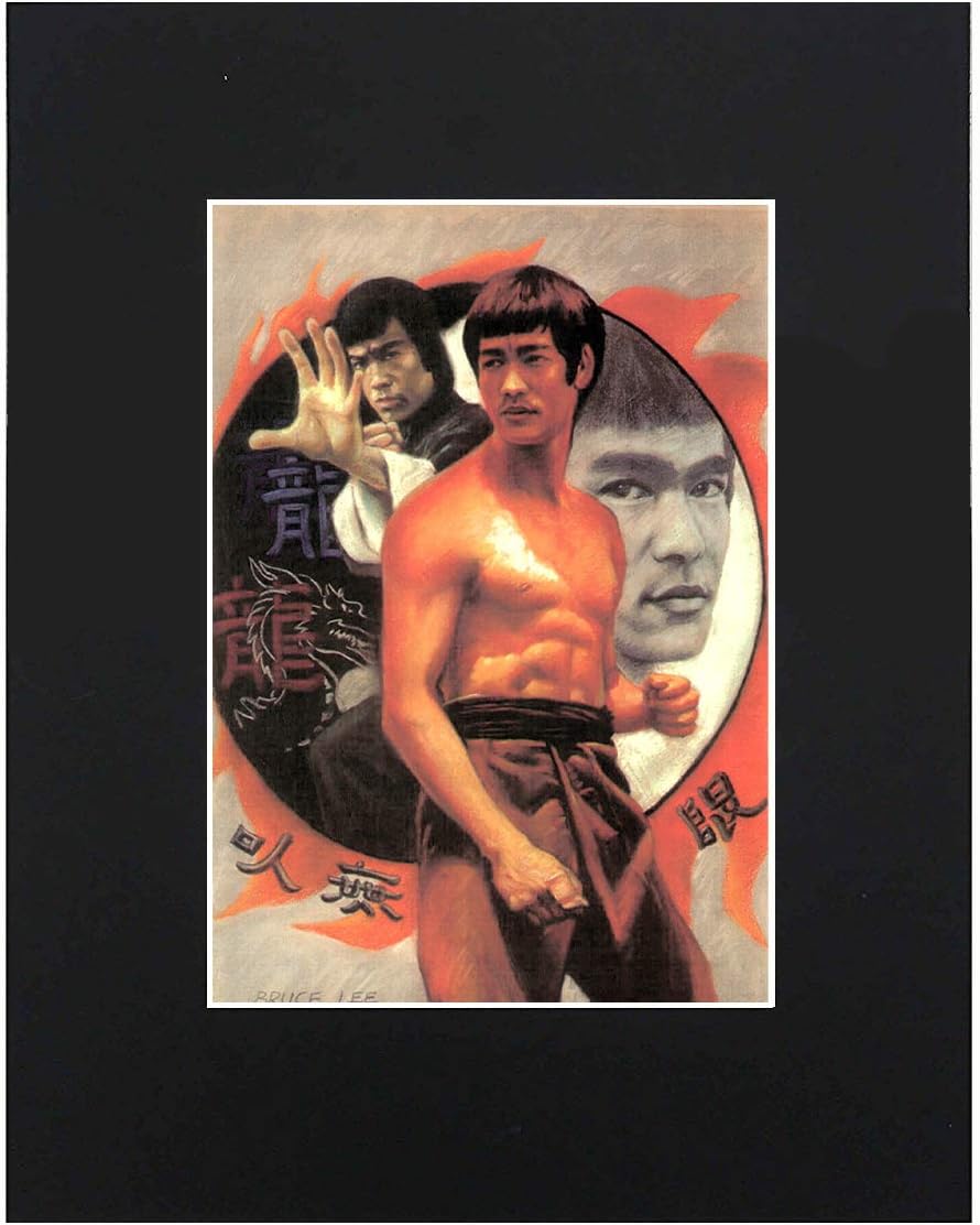 Amazon.com: XQArtStudio Bruce Lee Portrait Art Print Moive Picture ...