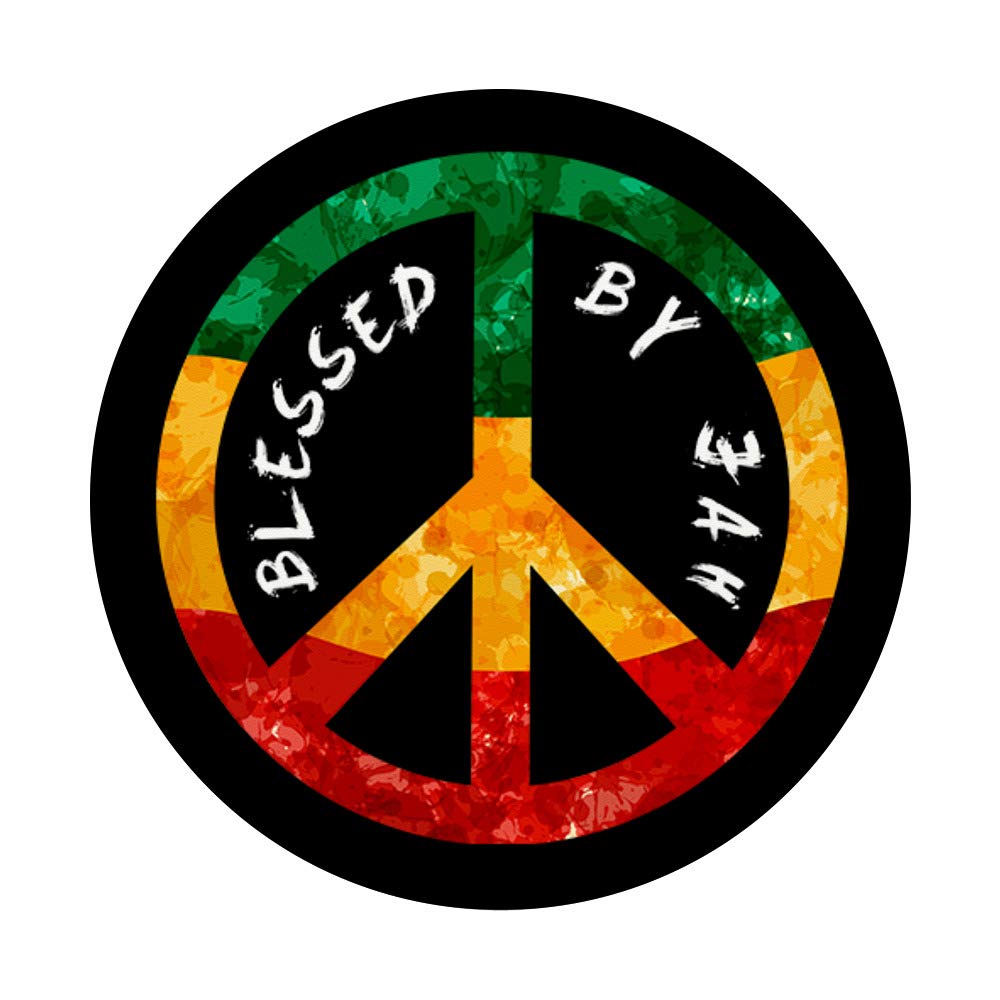 Rasta Colored Peace Sign Tattoos