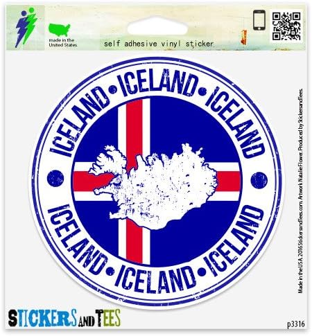 Amazon.com - Iceland Vinyl Car Bumper Window Sticker 2" x 2"