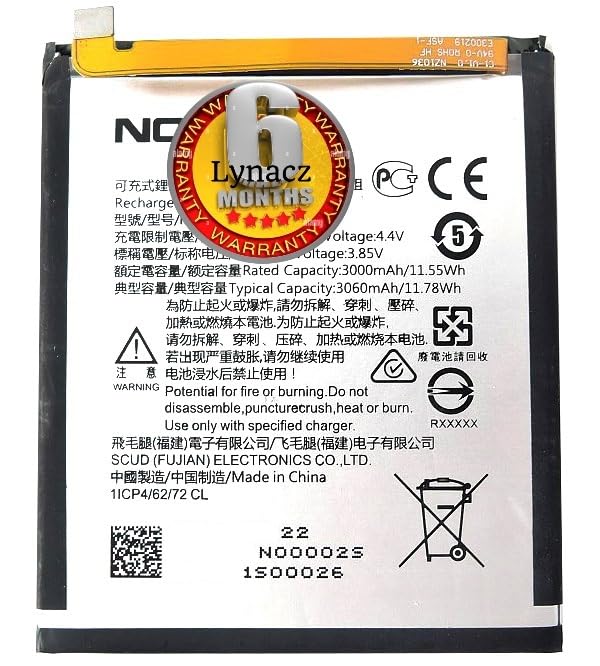 Lynacz Original HE342 for Nokia 5.1 Plus Battery 3060mAh with 6 Months ...