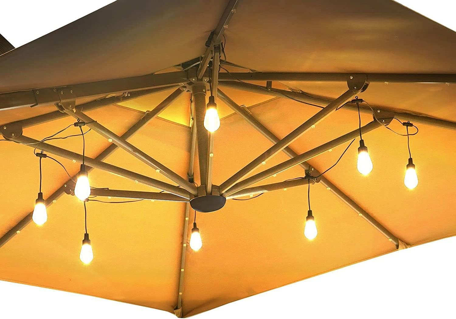 Solar Patio Umbrella Lights,Outdoor Waterproof Bright 200 Lumens Canopy ...