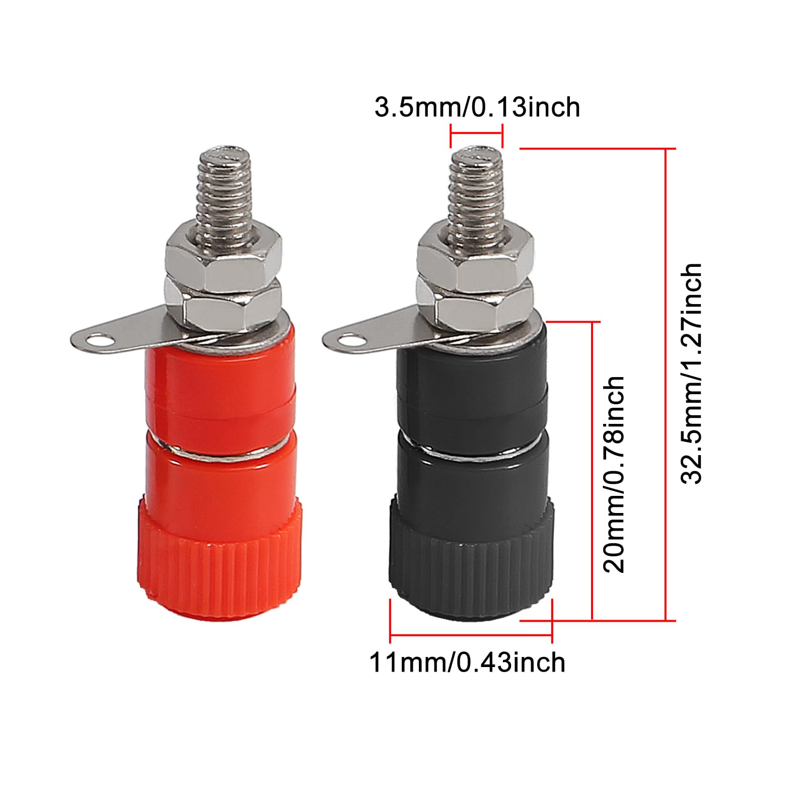 Snapklik.com : 30PCS Binding Posts Terminals 4mm Banana Plug Socket ...