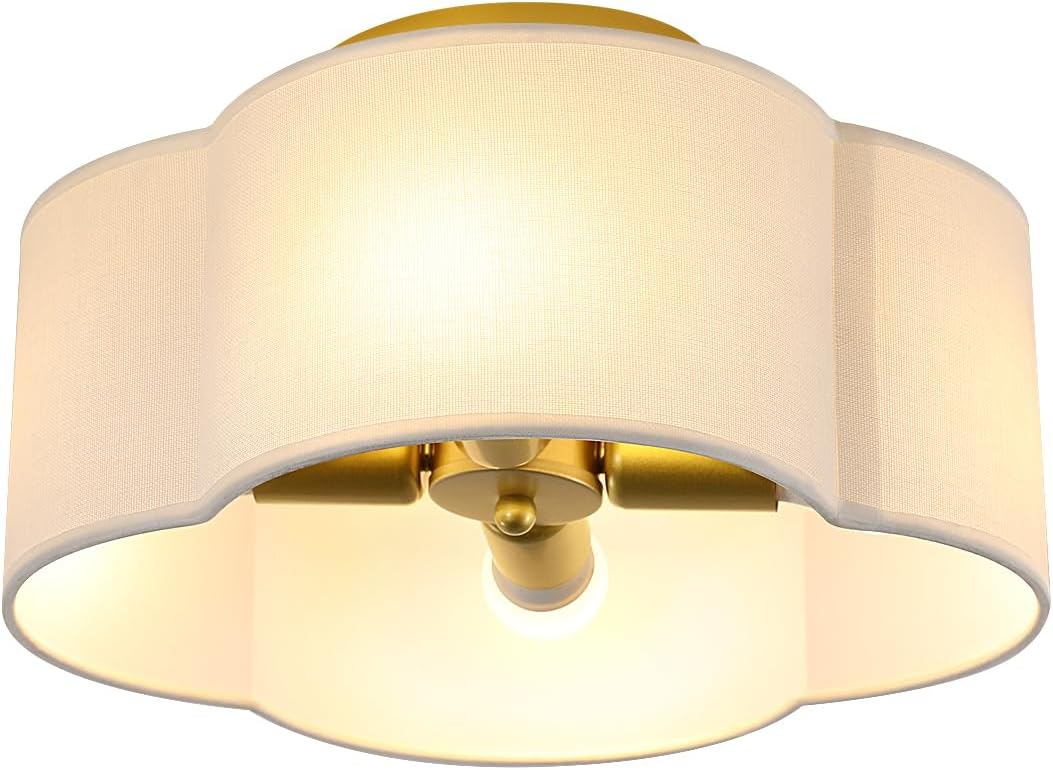 DELIPOP Semi Flush Mount Ceiling Light Fixture - 4-Light Ceiling Lamp ...