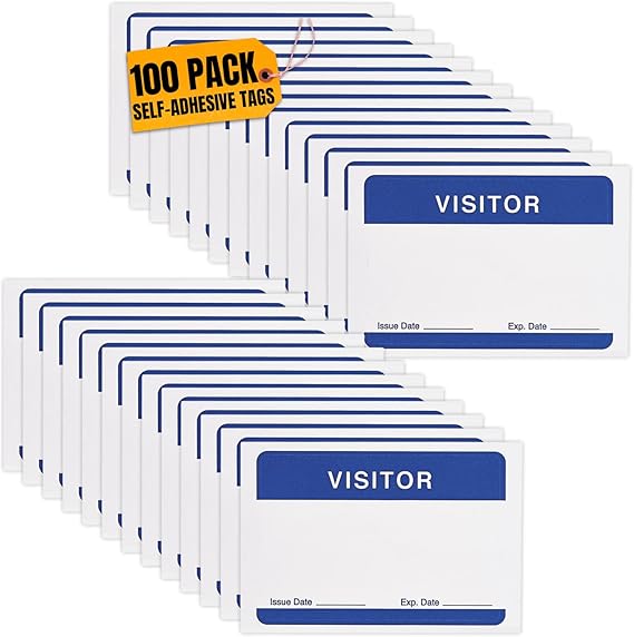 Amazon.com : 1InTheOffice Visitor Stickers, Visitor Badges, Name Tag ...