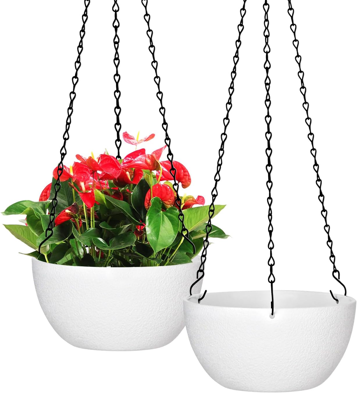 Amazon.com: T4U Hanging Planter Self Watering 8 Inch, 2 Pack White ...
