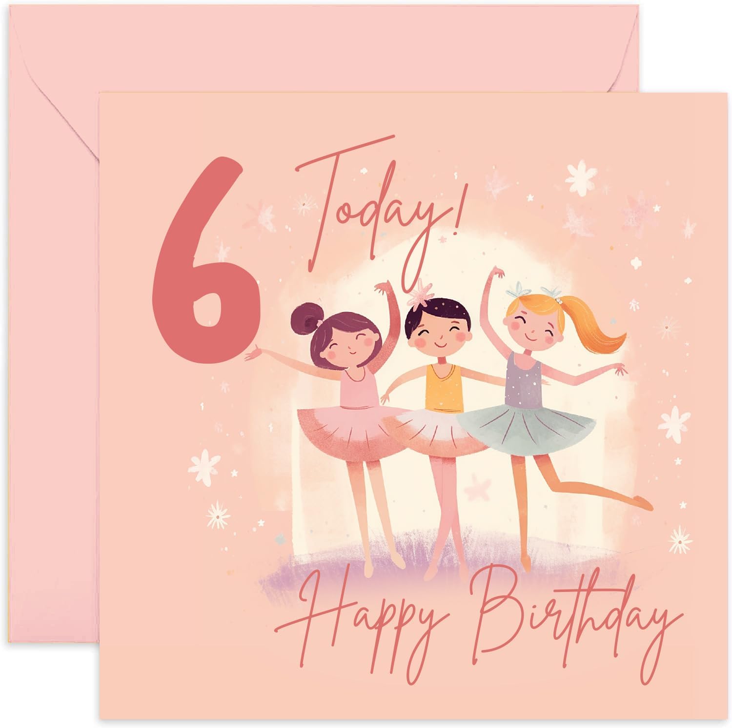 Old English Co. Sixth Birthday Card for Girls - Happy 6th Birthday ...