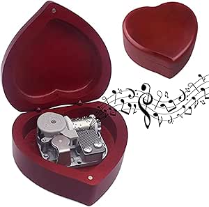Amazon.com: ROSIKING Heart Shaped Music Box Wooden Classical Musical ...