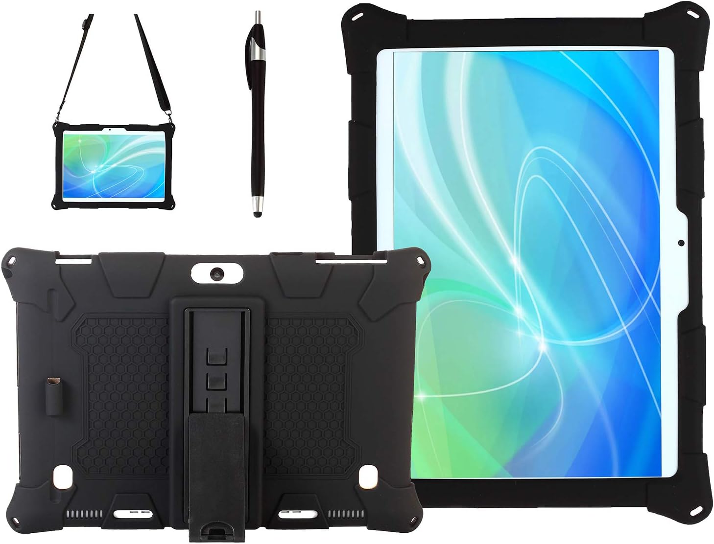 Amazon.com: FEONAL Tablet Silicone Case for 10 inch, Adjustable Stand ...