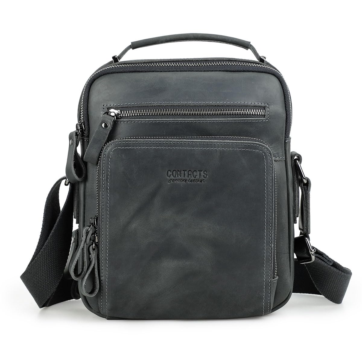 Contacts Small Messenger bag for Men Leather Man Purse Business Travel ...