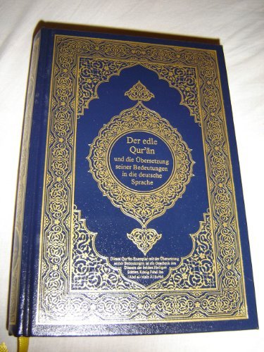 Buy Arabic - German Bilingual Qur'an / Der edle Qur'an und die ...