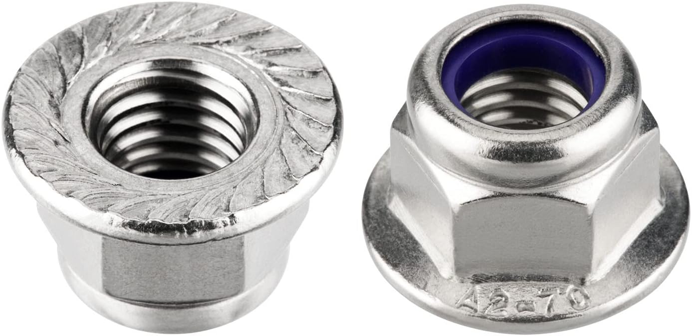 Sechskantmuttern mit Flansch-selbstsichernd (mit Polyamid - Klemmteil ...