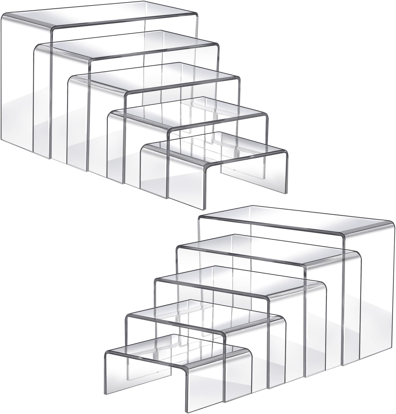 Amazon.com: Fixwal 6pcs 2 Set Acrylic Risers for Display Cake Stand ...