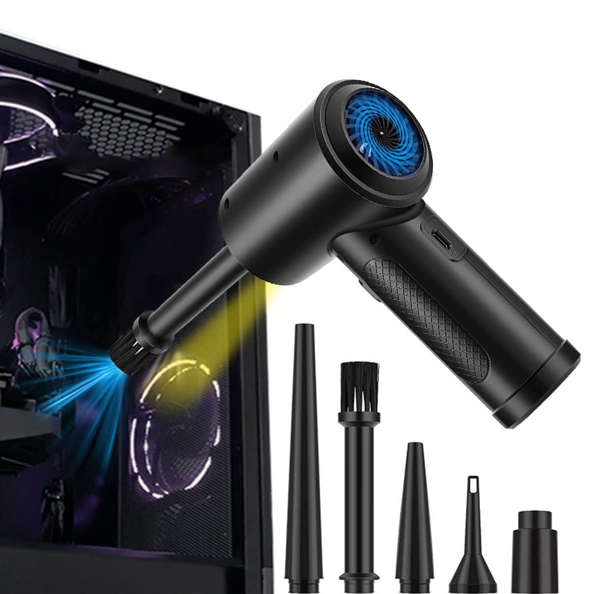 Buy Compressed Air Duster 3-Gear to 51000 RPM Electric Air Duster ...